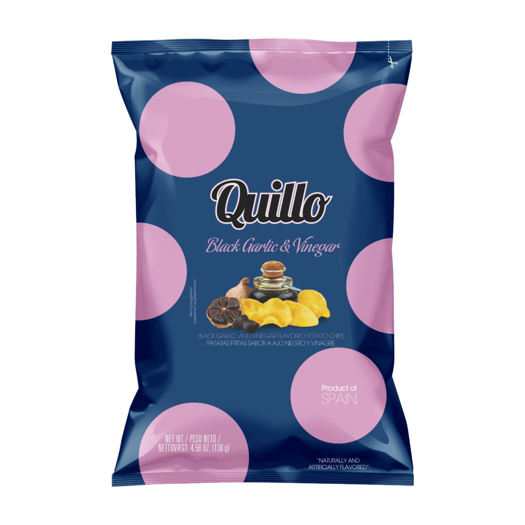 Quillo Chips – Balsamic Aged Black Garlic & Vinegar Gourmet Potato Chi ...